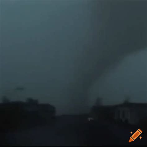 Tornado In Japan In 1990 Captured On Grainy Vhs Footage On Craiyon
