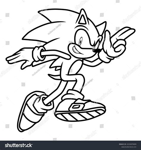 Caracteres Sónicos Vectoriales De Línea Para Vector De Stock Libre De