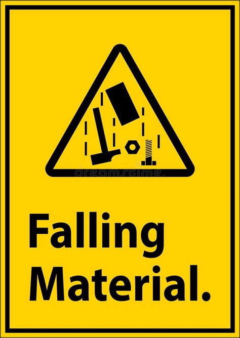 Caution Sign Falling Material Stock Vector Illustration Of Falling
