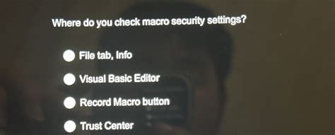 Solved Where Do You Check Macro Security Settingsfile Tab