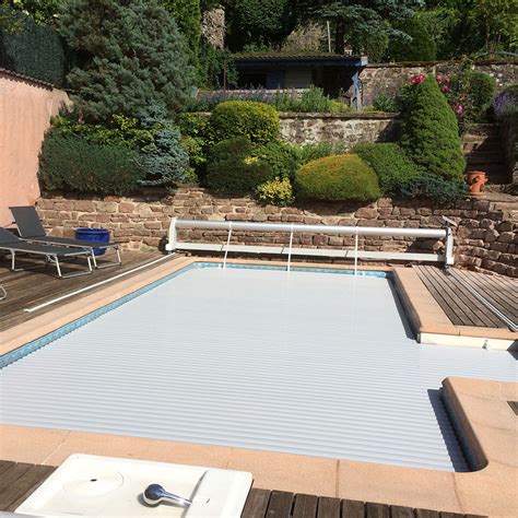 Slatted Swimming Pool Cover Slide And Roll Azenco Groupe Automatic