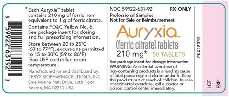 Auryxia Fda Prescribing Information Side Effects And Uses