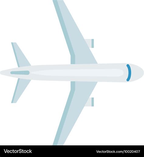 Plane Top View Royalty Free Vector Image Vectorstock