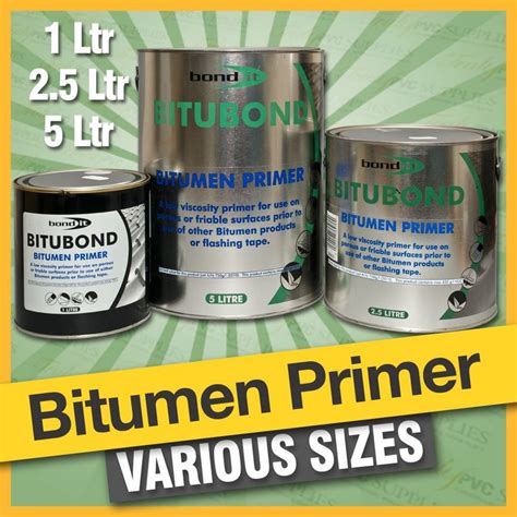 Bond It Bitumen Primer 5 Litres Highly Penetrative Bituminous Solution