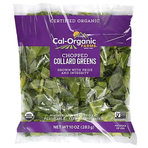 Cal Organic Farms Organic Chopped Collard Greens 10oz 10 Oz Carrsqc