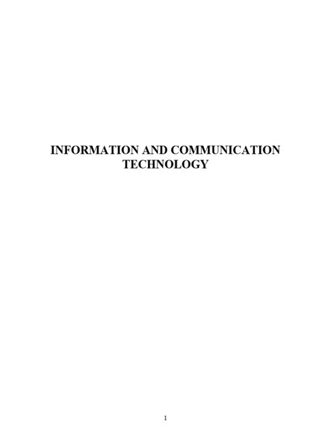 Ict Module Pdf Computer Data Storage Operating System