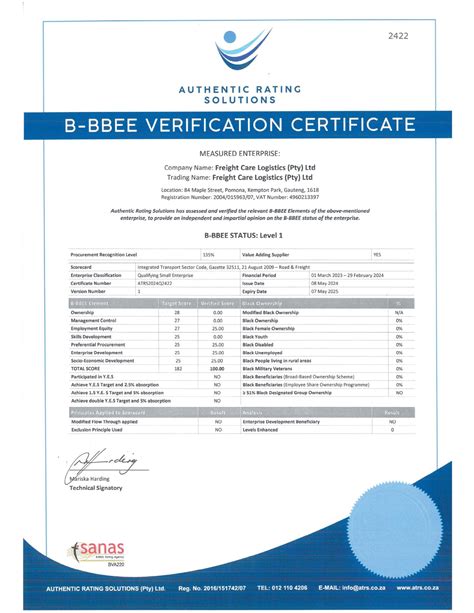 Bee Certificate Myfcl
