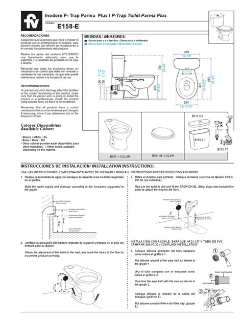 Manual De Instalacion De Inodoros Pdf Ingeniería Hidráulica