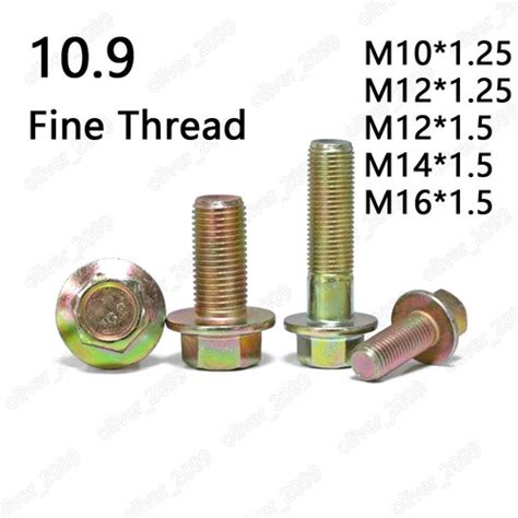 Color Zinc 109 Steel Fine Thread Hexagon Flange Head Bolts M10 M12 M14