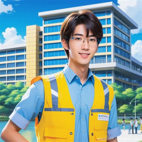 Itb Student In Water Resources Lab With Picture Tube Stable Diffusion