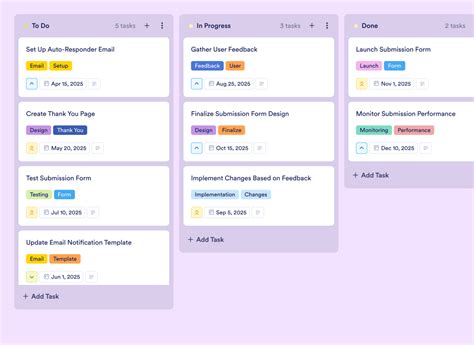 Class Assignments Board Template Jotform