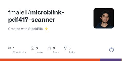 Github Fmaielimicroblink Pdf417 Scanner Created With Stackblitz ⚡️