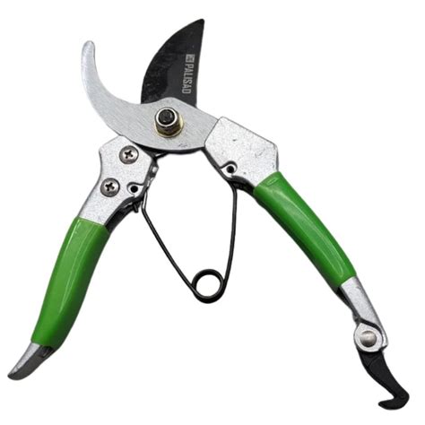 Alicate Tesoura Jardinagem Poda Plantas Galhos Profissional Trava E Mola Cabo Revestido Borracha