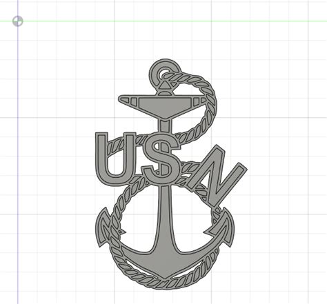 👴 Old School Navy Chief Anchor・ Stl File For 3d Printing・cults