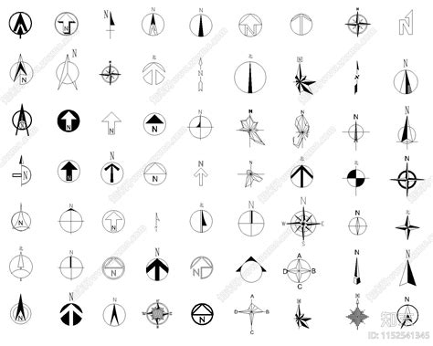 指北针合集施工图下载【id1152541345】知末案例馆