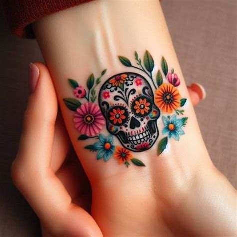 56 Mind Boggling Ideas For Sugar Skull Tattoos That Bring Back Past Me