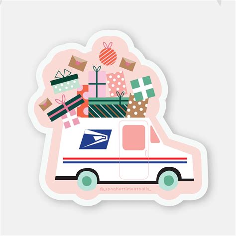 Vinyl Sticker Usps Truck Love Letters Shop