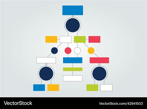 Flowchart Infographics Scheme Workflow Diagram Vector Image