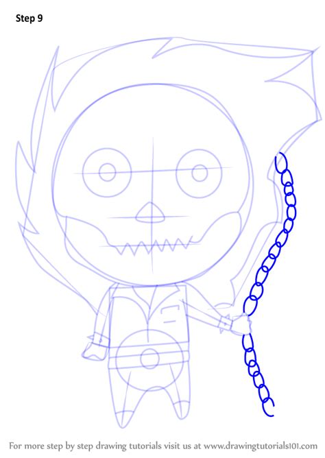 How To Draw Chibi Ghost Rider Easy Step By Step Tutorial