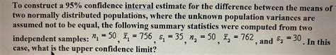 Solved To Construct A 95 Confidence Interval Estimate For