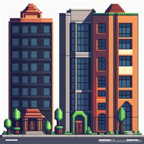 Edificio 2d Pixel Art Prompts Stable Diffusion Online