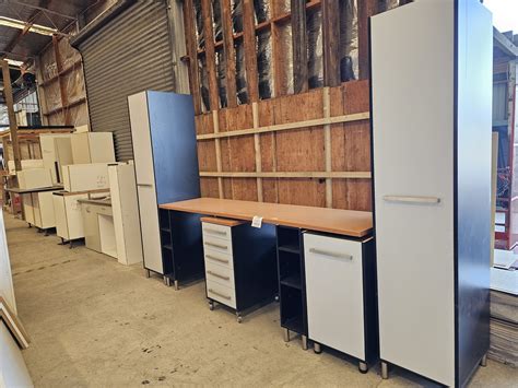 Grey And Black Office Set Up With Mdf Top Musgroves Ltd
