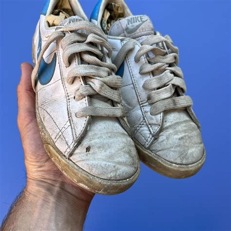 Beat Up White Leather Nike Sneakers Vintage From Depop