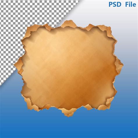Premium PSD Torn Brown Paper Strip Header Background Vertical