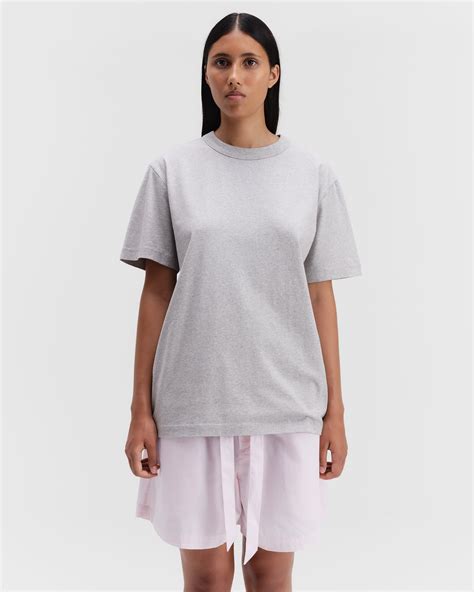T Shirt Grey Melange Tekla Fabrics