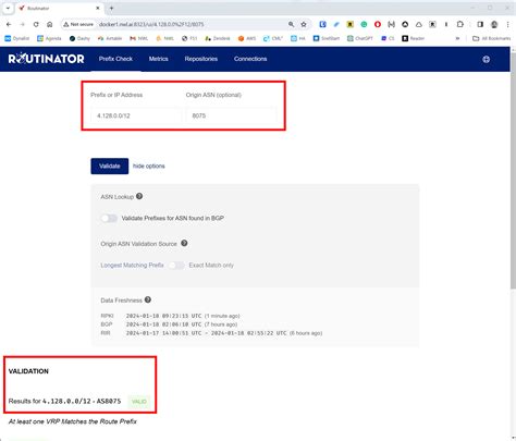 bgp prefix origin as validation with rpki
