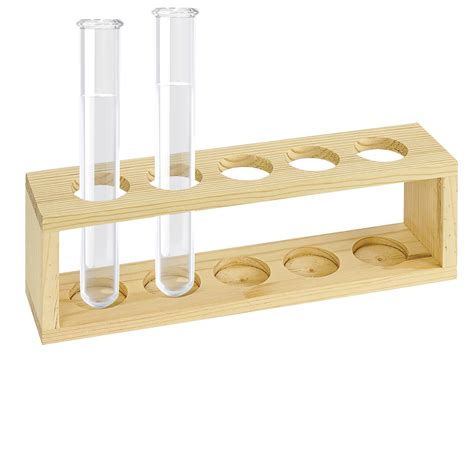 Shidow Wooden Test Tube Rack Holds 5 X 30mm 5 Holes Lab