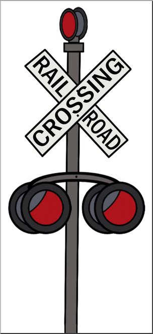 Clip Art Railroad Crossing Sign Color I