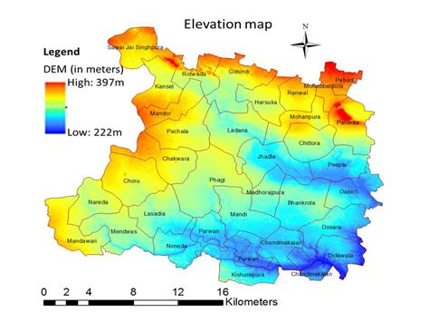 Digital Elevation Map Generation Using Gis Phagi Tehsil