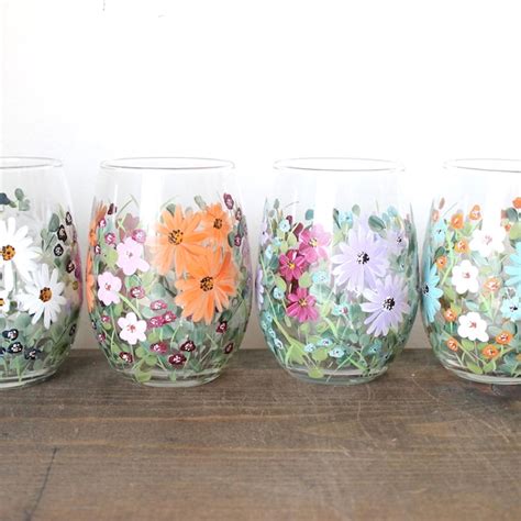Painted Glasses Etsy