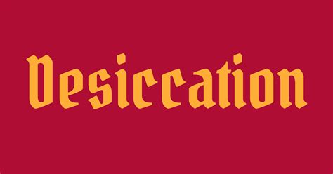 Desiccation Word Daily