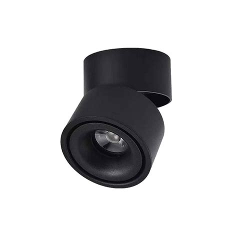 12w Led Adjustable Dimmable Surface Mounted Downlight Black Tri Colo