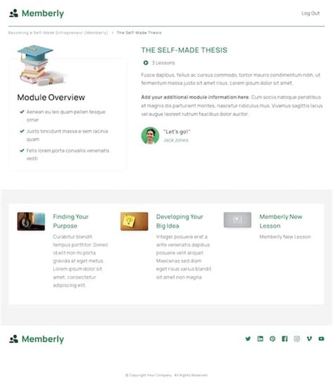 Online Course Module Page Template By Optimizepress