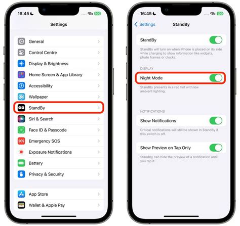 Ios 17 How To Disable The Red Tint In Standby Mode Macrumors
