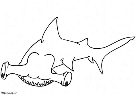 Evil Hammerhead Shark Coloring Page