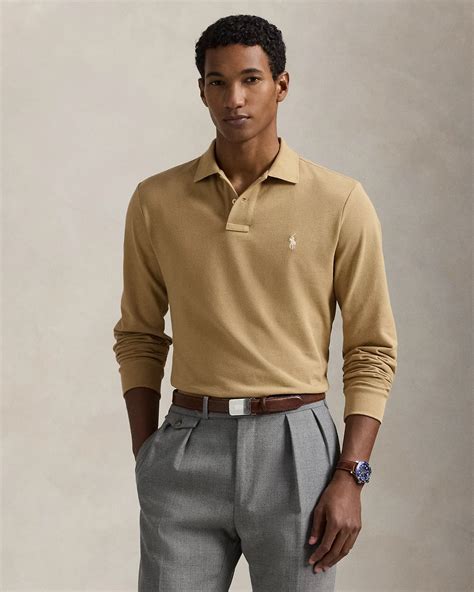 Custom Slim Fit Mesh Polo Shirt For Men Ralph Lauren® Uk