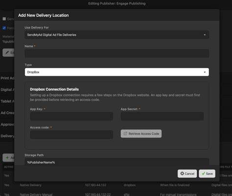 Adding A Dropbox Delivery Destination SendMyAd Help Desk