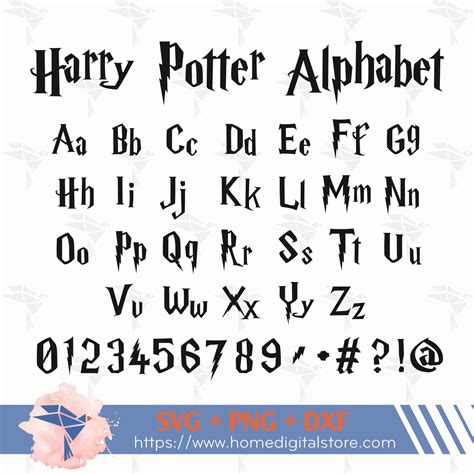Harry Potter Font Svg Png Dxf