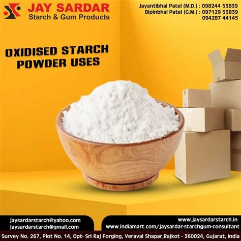 Oxidized Starch Powder At ₹ 44kilogram Adhesive Glue And Gum Product In Rajkot Id 2460633091