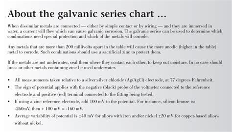 About The Galvanic Series Chart Docslib