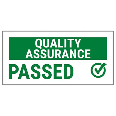 Quality Control Quality Assurance Passed Labels On A Roll Quality