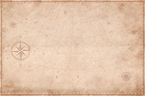 Vintage Old Map Empty Background Blank Treasure Map On Old Paper Texture Backdrop Premium Vector