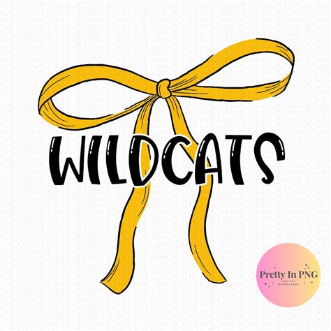 Wildcats Coquette Bow Gold And Black Png File Sublimation Design