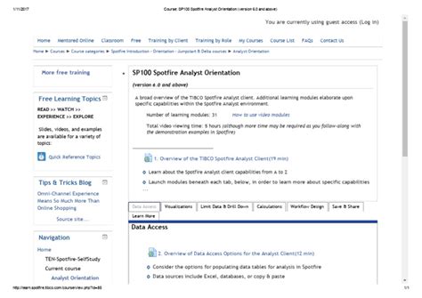Sp100 Spotfire Analyst Orientation Guide Pdf Computing Information Technology