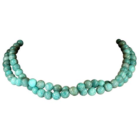 Ajd 19 Inch Peruvian Amazonite Two Strand Necklace For Sale At 1stdibs