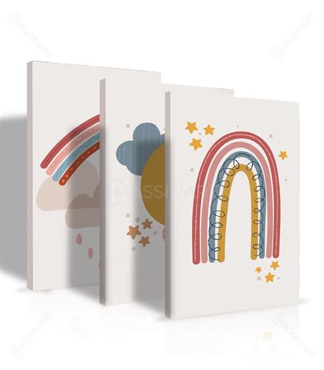 Tableaux Décoratifs Tableau Décoratif Rainbow Décoration Triptyque Maroc